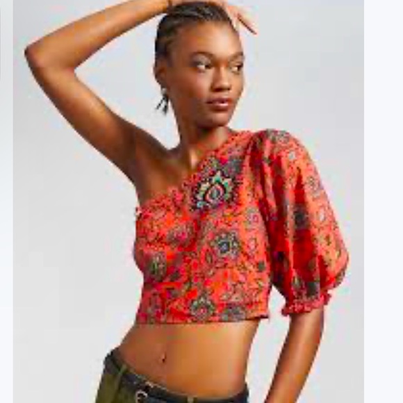 FARM Rio | Tops | Nwt Farm Rio One Shoulder Crop Top | Poshmark